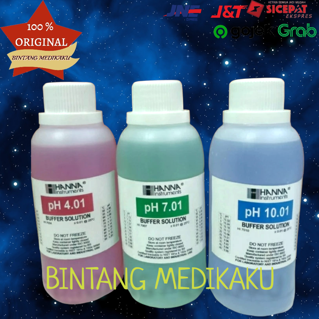 buffer solution ph hanna ph4/ph7/ph10 250ml | Lazada Indonesia