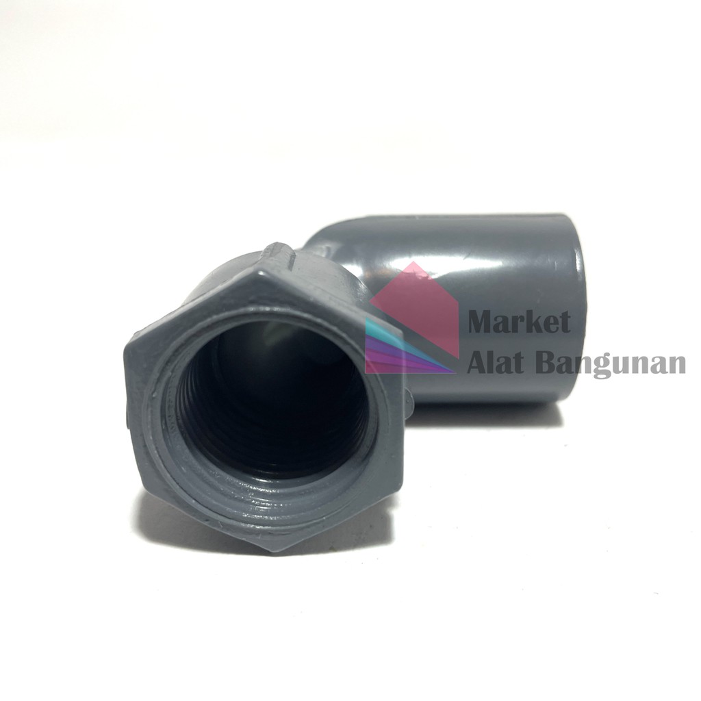 (PER 10 PCS) Knee Drat Dalam PVC 1/2" JAYA / Knie Drat Elbow 1/2 Inci ...