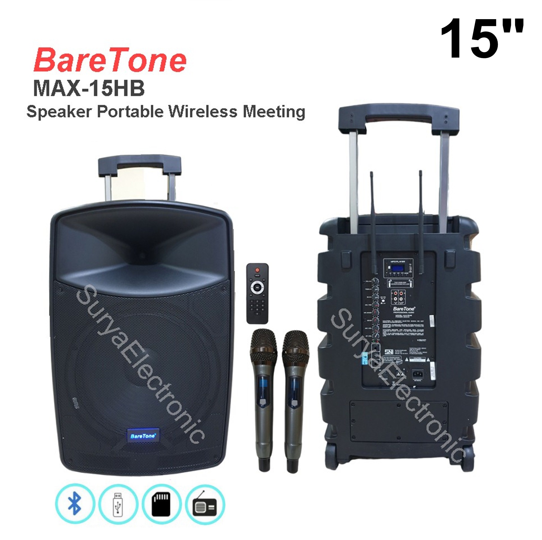 Speaker Wireless - Speaker Portable Meeting Baretone Max-15HB - Speaker ...
