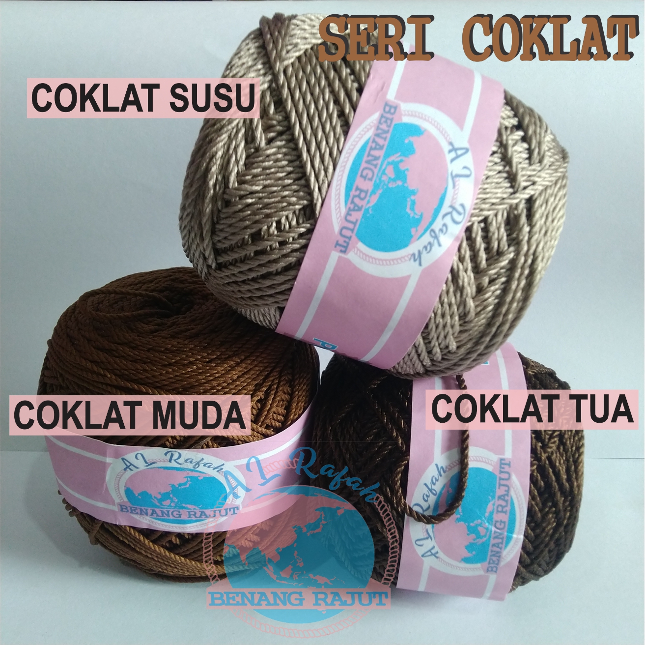 BENANG RAJUT POLY KILAP SERI COKLAT | Lazada Indonesia