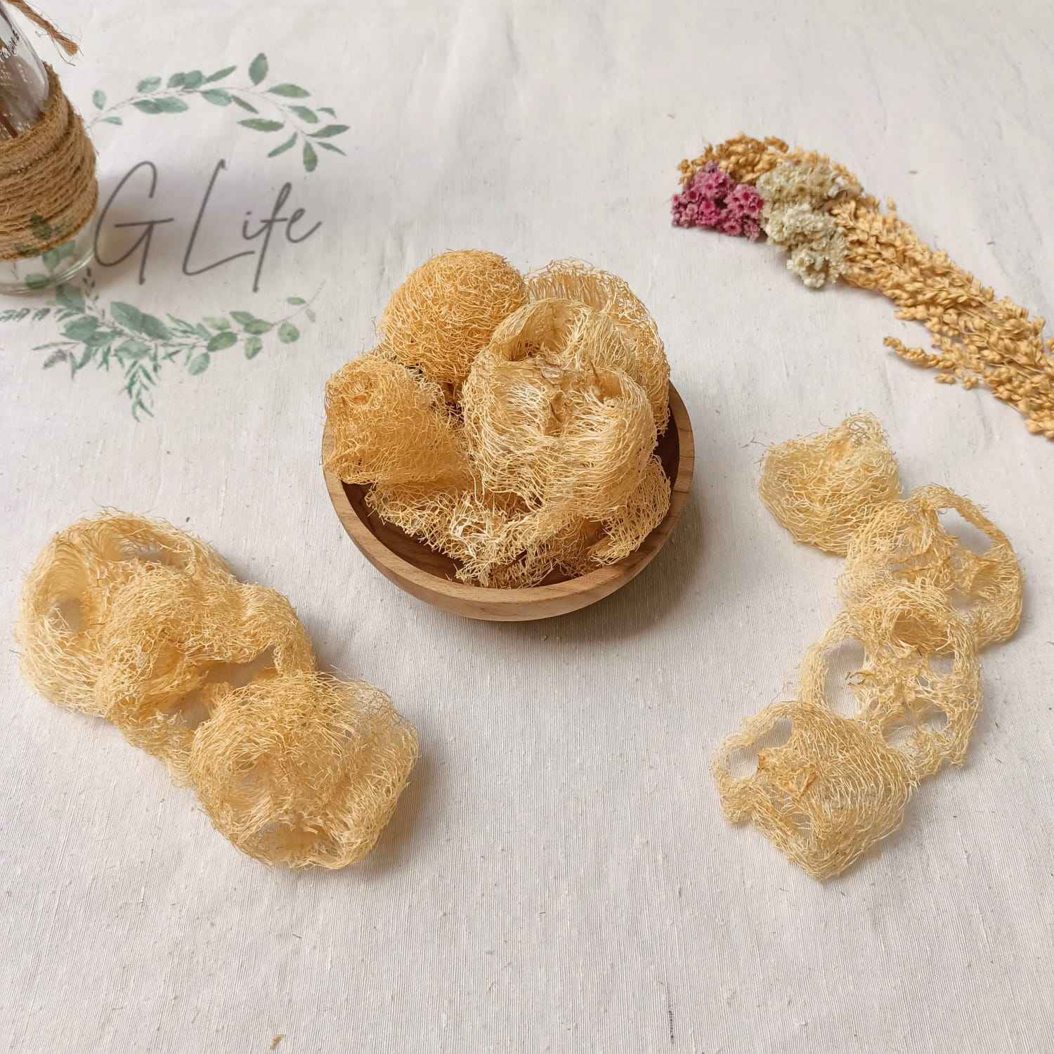 Irisan Loofah Spons Mandi, Loofah Spons Cuci Piring, Loofah Sponge ...