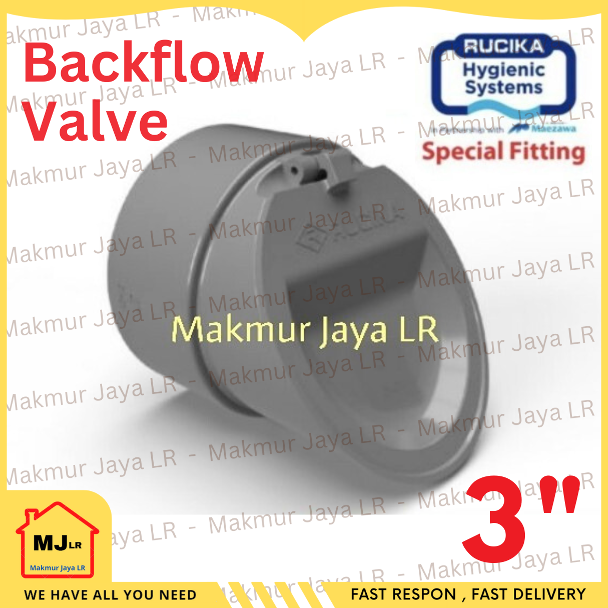 Backflow Valve 3" 3 inch RUCIKA PVC Tutup pipa anti back flow tikus ...
