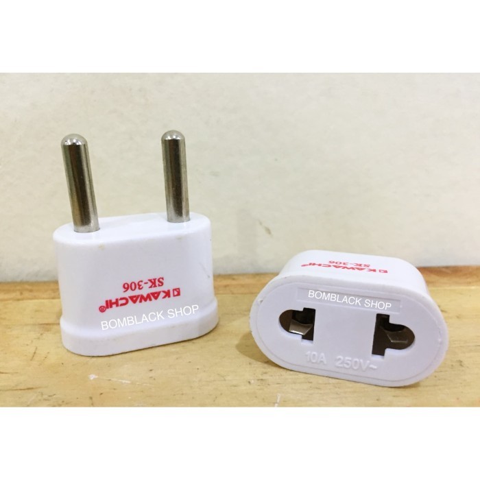 Over Steker Gepeng Adaptor Stop Kontak Sambungan Colokan Listrik Bulat ...