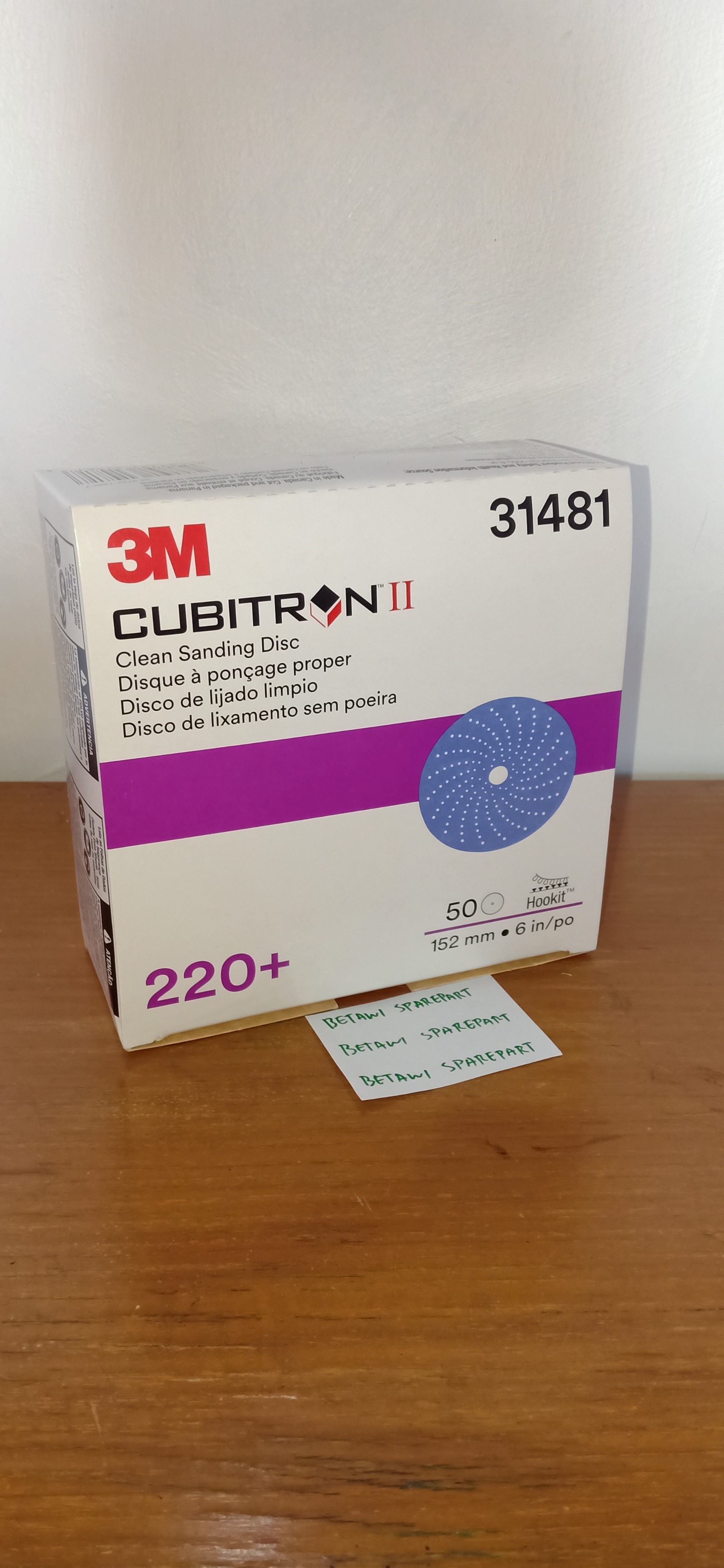 3M 31481 Cubitron II Grid 220 Hookit Abrasive Amplas Bulat | Lazada ...