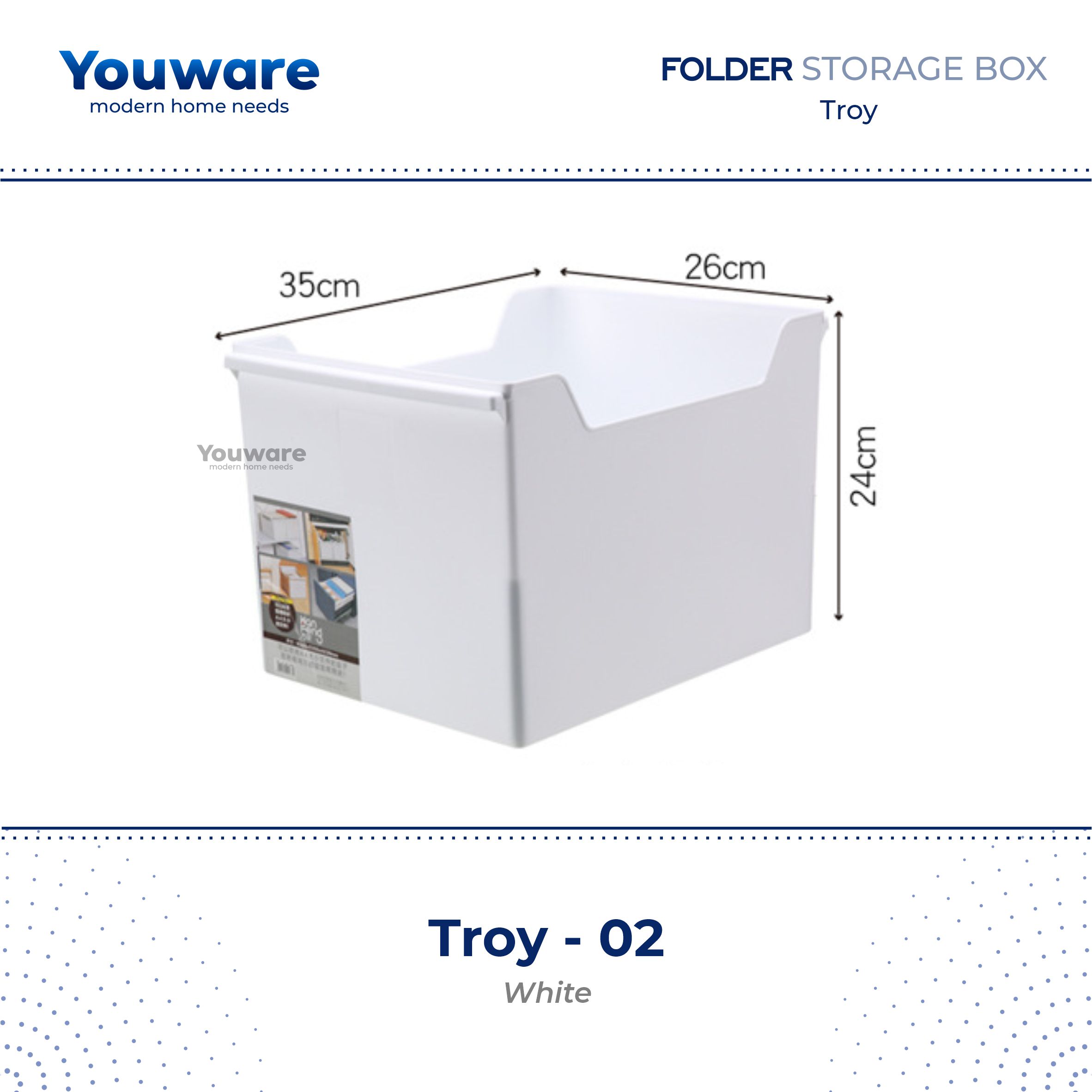 Folder Storage Box Plastic Storage Penyimpanan Map Kotak File Plastik ...