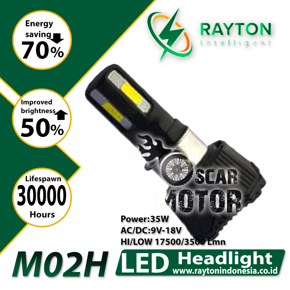 NEW LAMPU UTAMA RAYTON LED Motor AC/DC 4 Sisi RTD M02H 40w H6 H4 HS1 ...