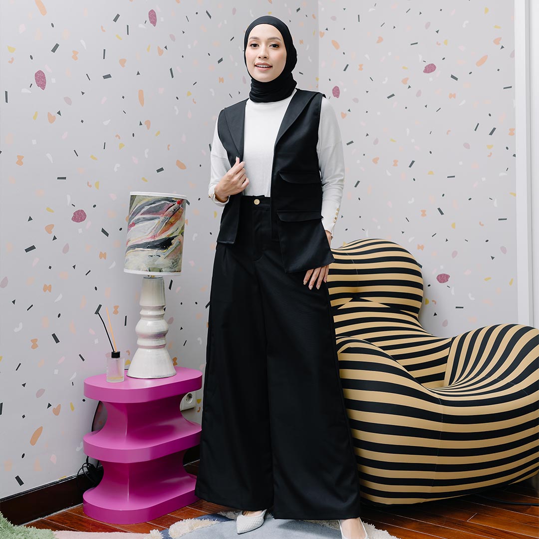 Lozy Hijab - Mona Set (One Set Rompi & Celana Kulot) | Lazada Indonesia