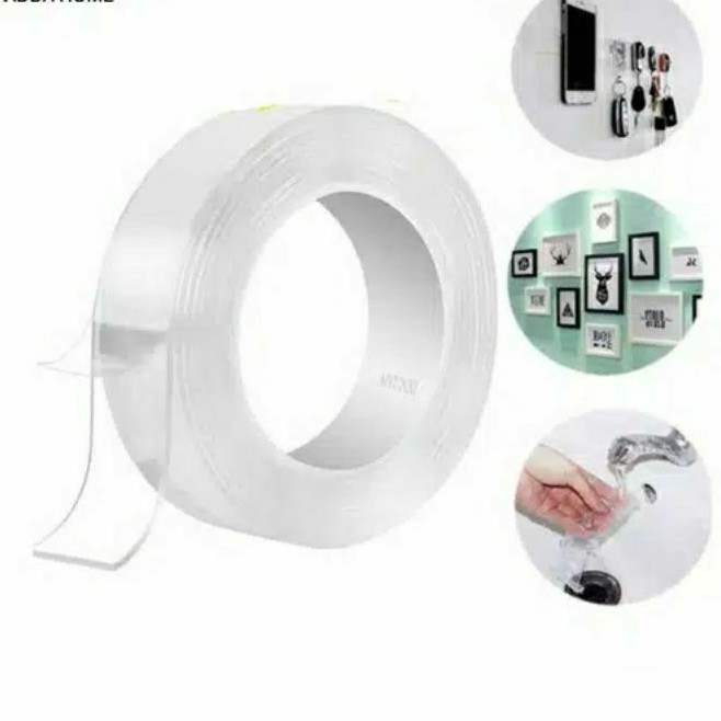 ZIKI SHOP Isolasi Bolak Balik Super Kuat/ Double Tape Nano/ Lem Super ...