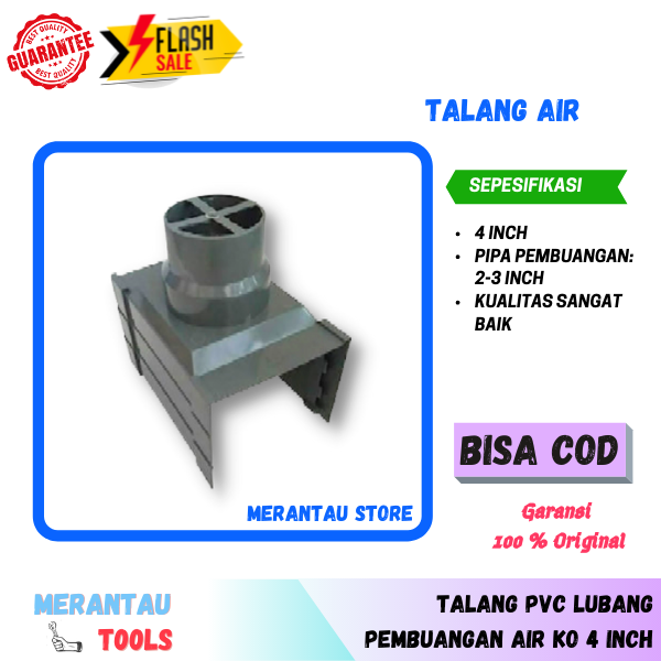 Corong Talang Air Pvc 4 Inch Lubang Pembuangan Air Corong Talang 4 ...