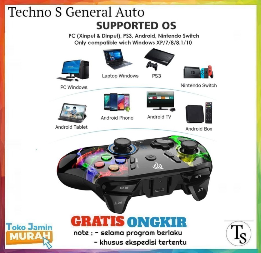 Controller Gaming Dualshock Wireless Nintendo Switch PS3 PC Android Tv ...