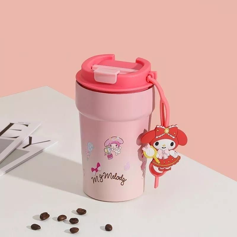 Tumbler Gelas Minum Stainless Steel Karakter Sanrio Termos Anak Sanrio 450ml FREE Gantungan ...