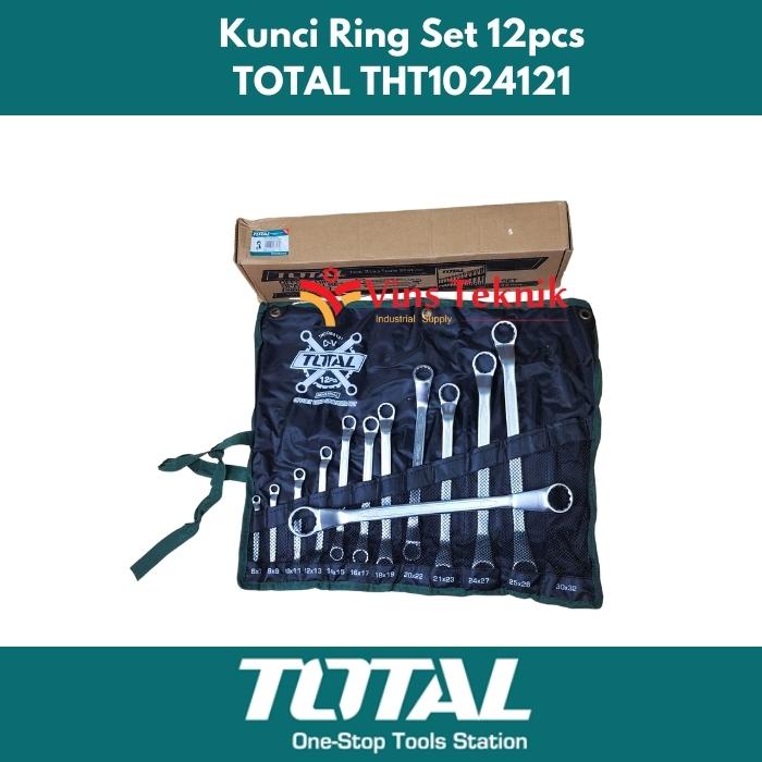offset ring spanner set kunci ring set 12pcs 6-32mm TOTAL THT1024121 | Lazada Indonesia