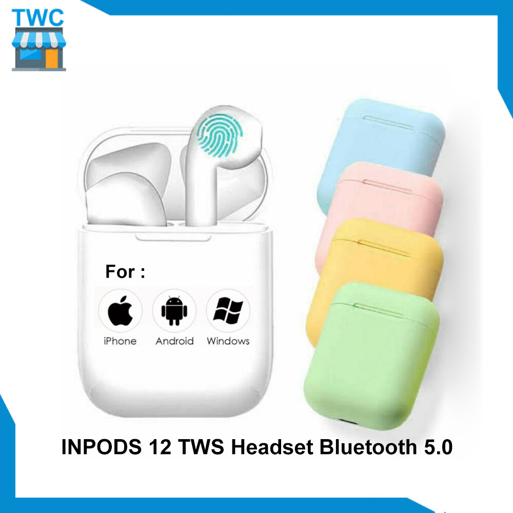 Inpods 12 Headset Bluetooth TWS Macaron Earphone True Wireless Stereo ...