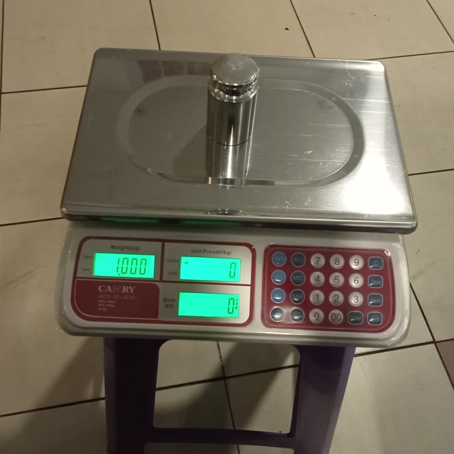 Timbangan Digital Camry Kapasitas 30 Kg ACS-30-JC33/Timbangan buah2 ...