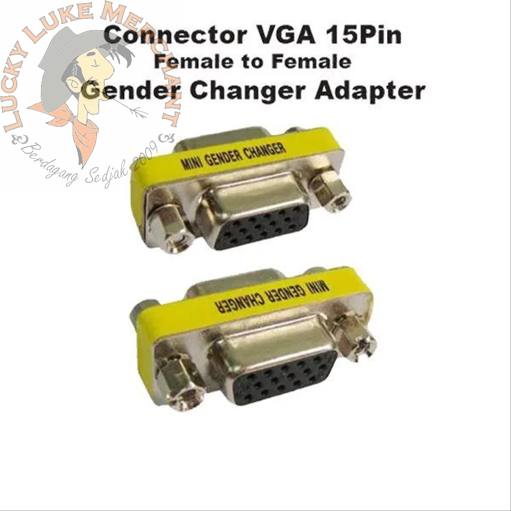 15pin Vga Male To Male D-sub Dsub Mini Connector Adapter Dongle ...