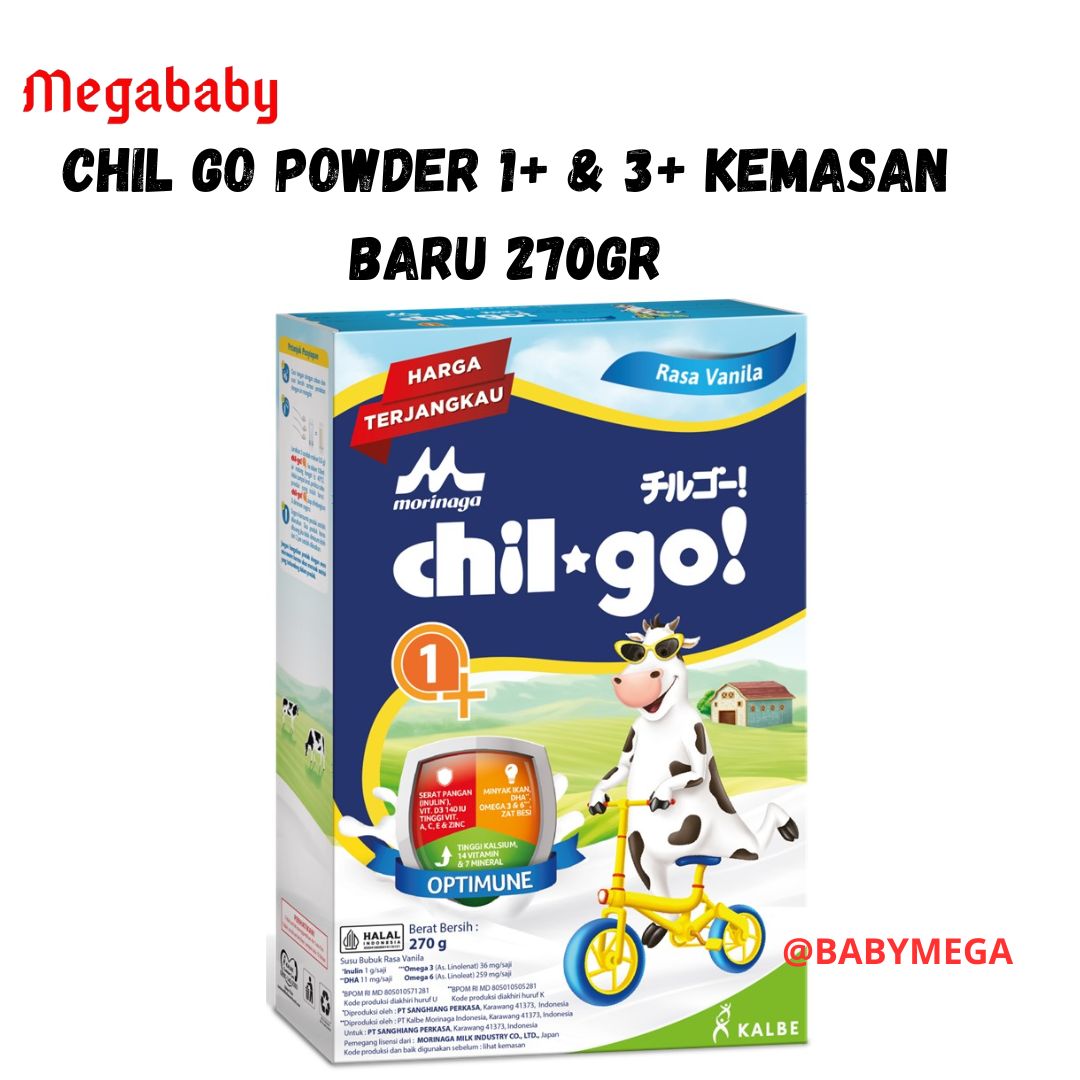 MORINAGA CHIL GO POWDER SUSU BUBUK 1+ & 3+ VANILA/MADU 270gr/BABYMEGA ...