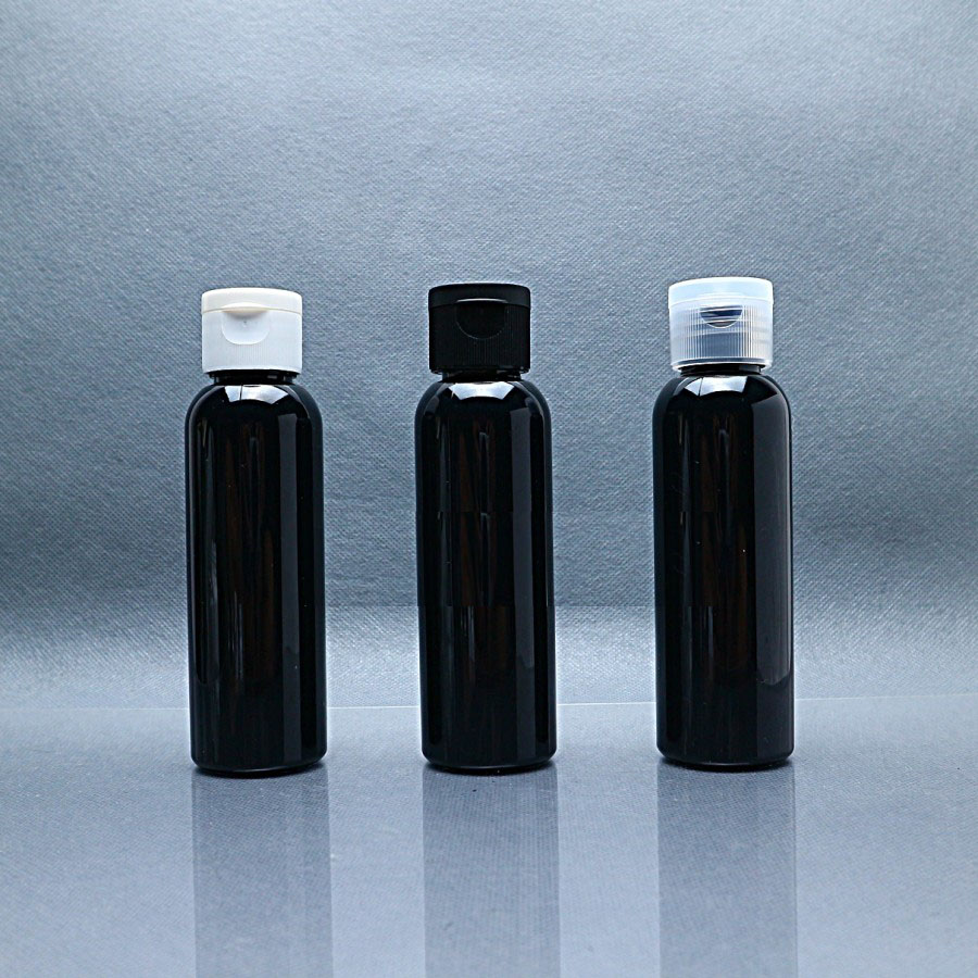 BOTOL 100ML HITAM FLIPTOP BENING PUTIH HITAM / BOTOL PLASTIK 100ML ...