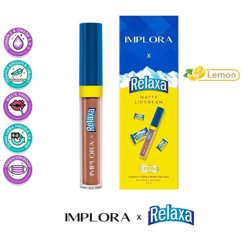 Lip Cream Relaxa Implora - Implora x Relaxa Matte Lip Cream | Lazada ...