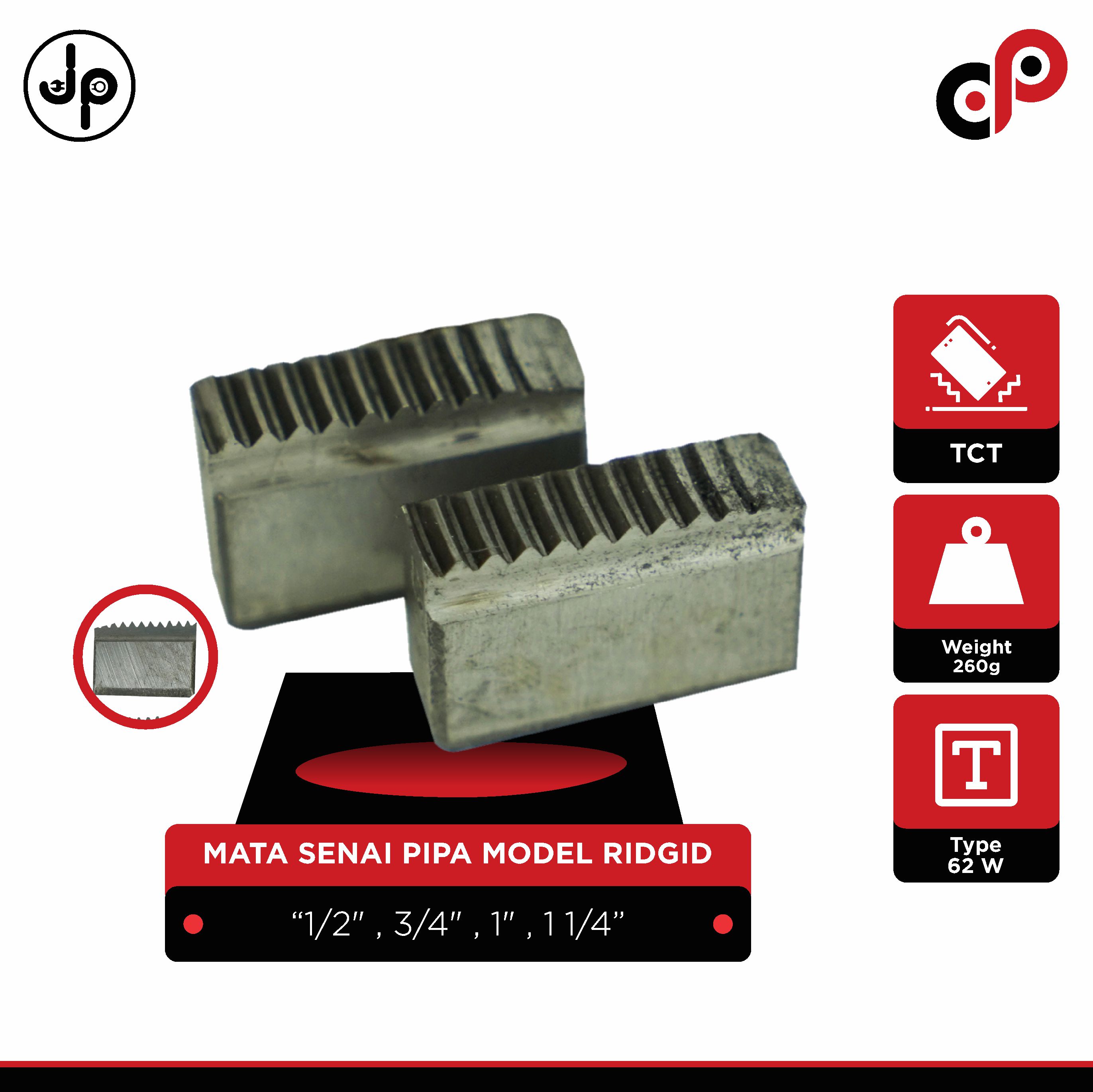 Mata Senai Pipa Manual Model Ridgid 1/2", 3/4" ,1" , 1 1/4" | Lazada ...