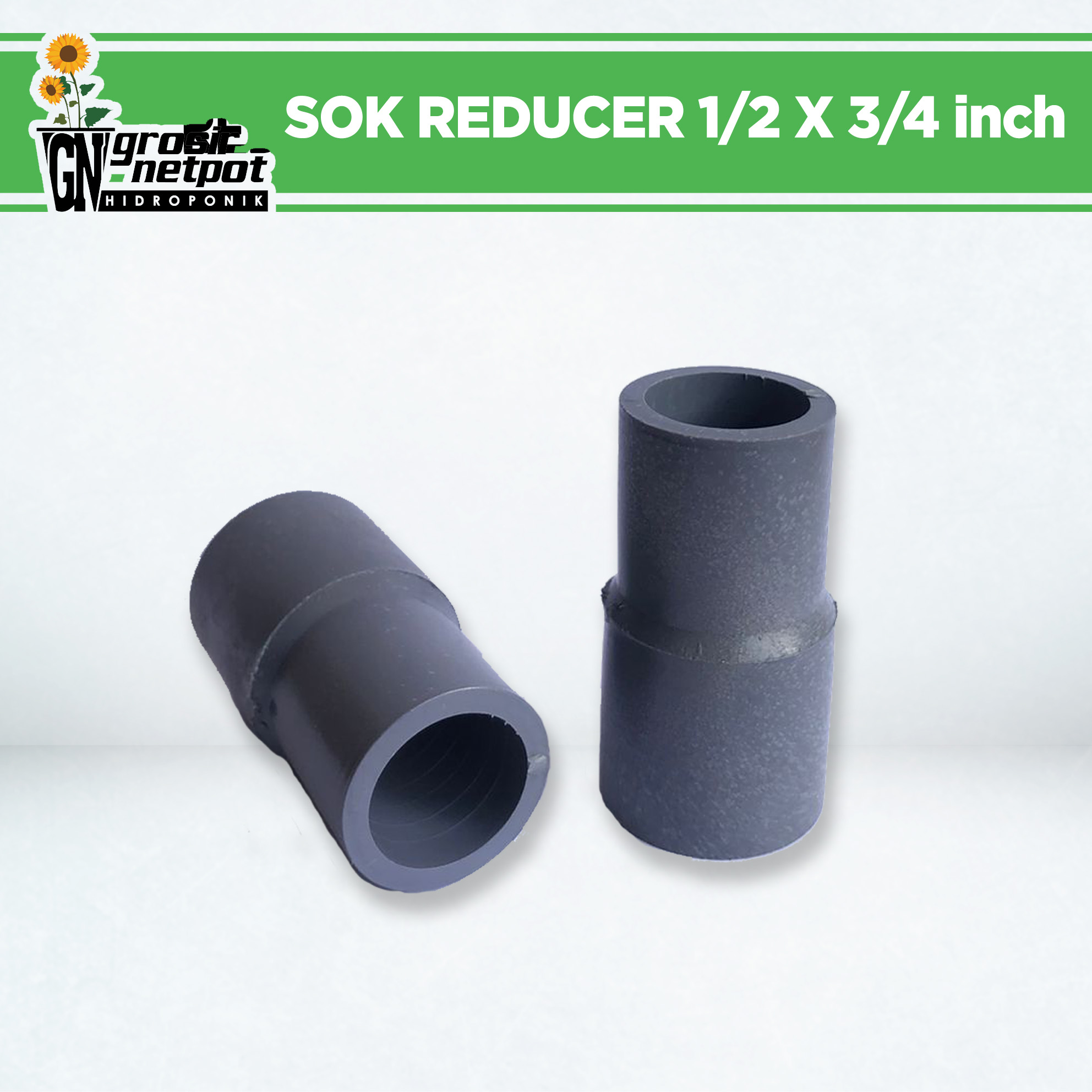 Reducer Sok Vlok Overloop 1/2 x 3/4 inch / Sambungan Pipa PVC 1/2" ke 3 ...