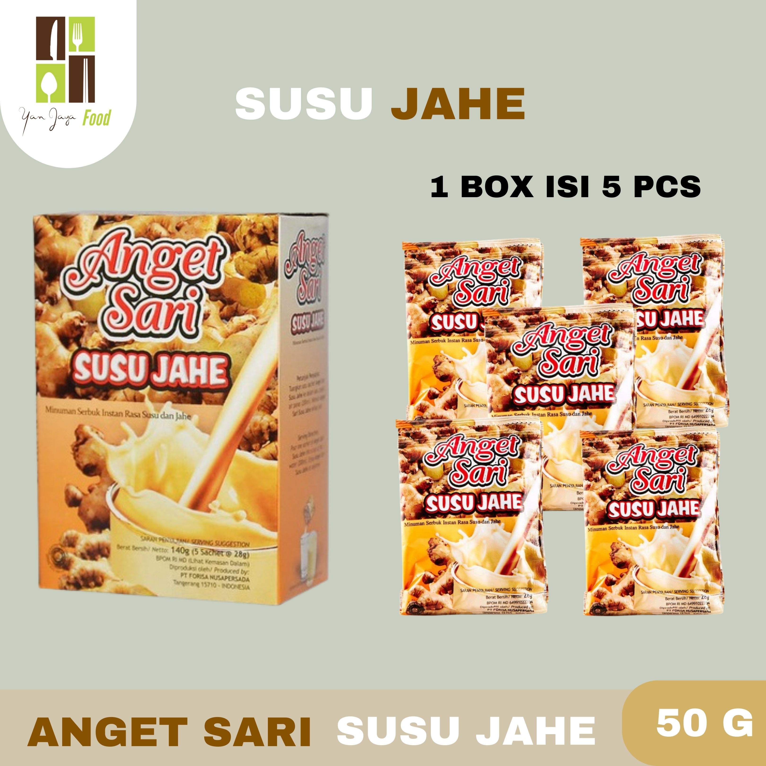 Anget Sari Minuman Hangat Susu Jahe / Wedang Jahe Inner Box Isi 5 Pcs ...