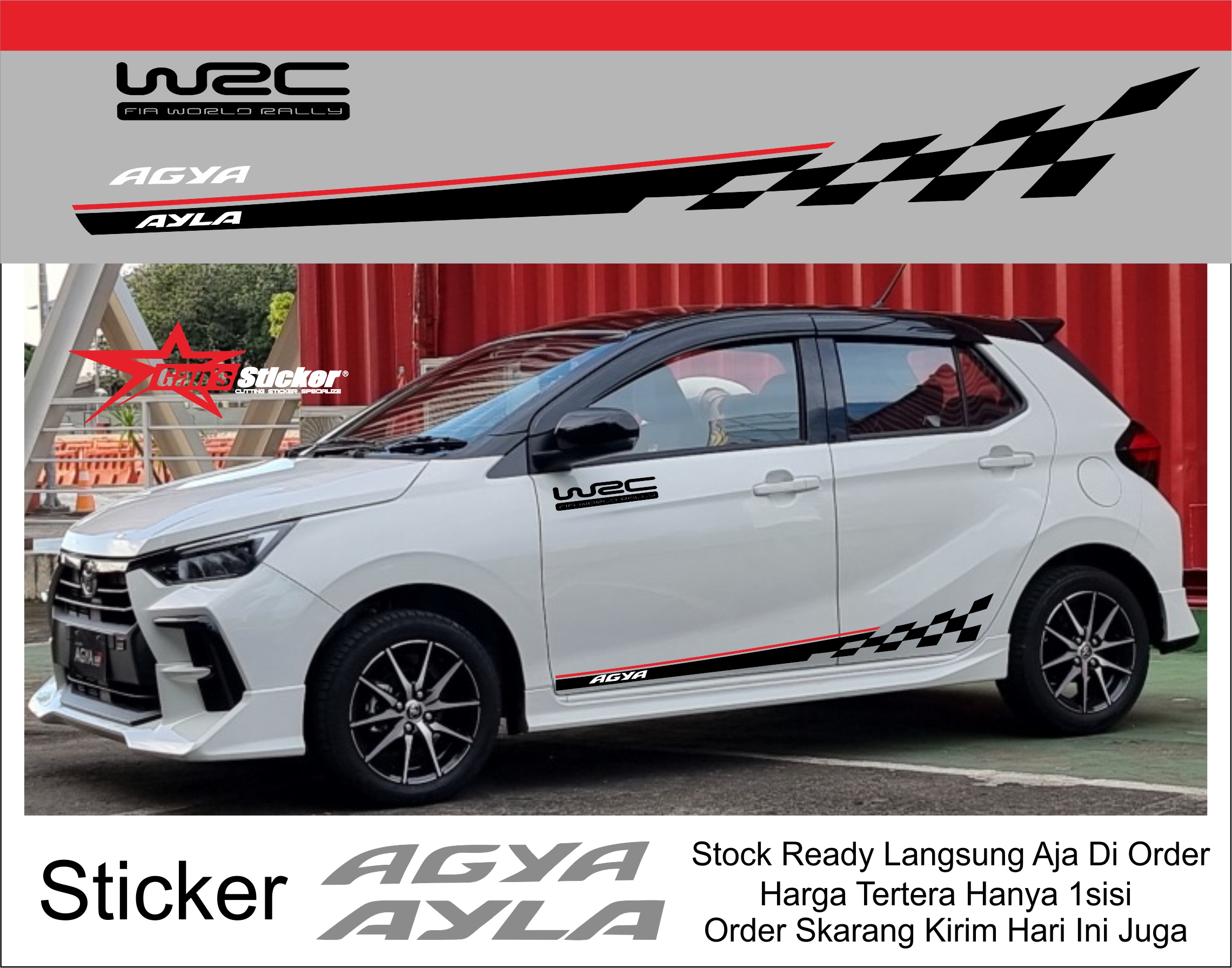 Sticker all new agya 2023 all new ayla 2023 | Lazada Indonesia