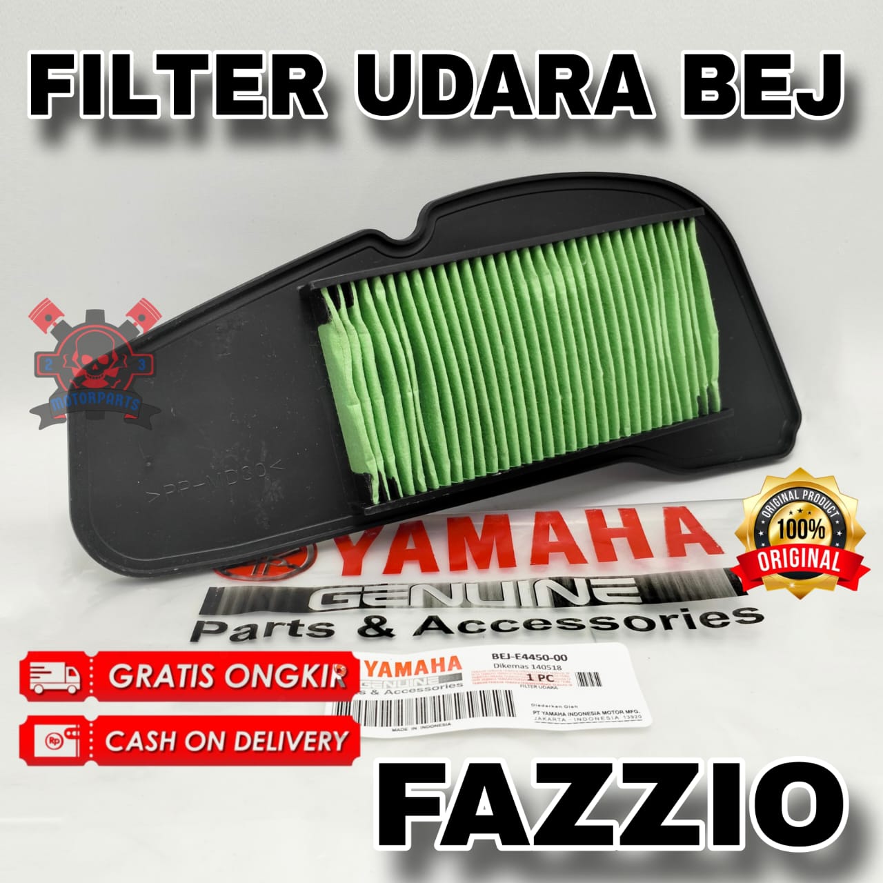 FILTER UDARA YAMAHA BEJ FAZZIO ASLI ORIGINAL YAMAHA YGP | Lazada Indonesia