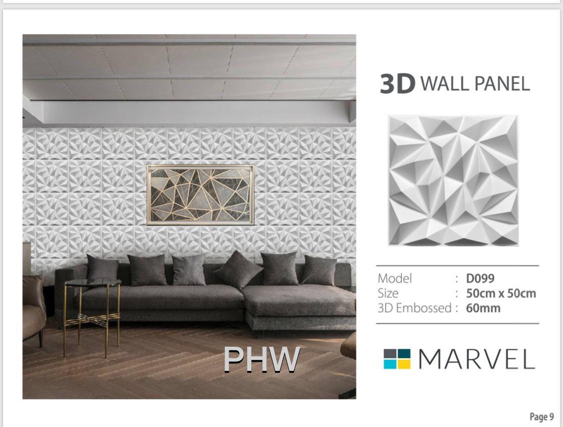 Wallpanel 3D Panel Pvc White Dekorasi Interior Dinding Balok 3D ...