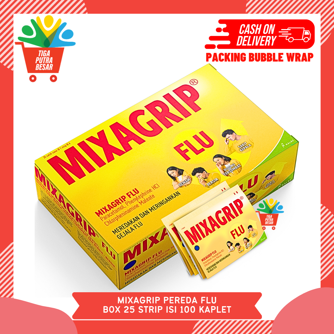 MIXAGRIP FLU BOX 25 STRIP ISI 100 KAPLET | Lazada Indonesia