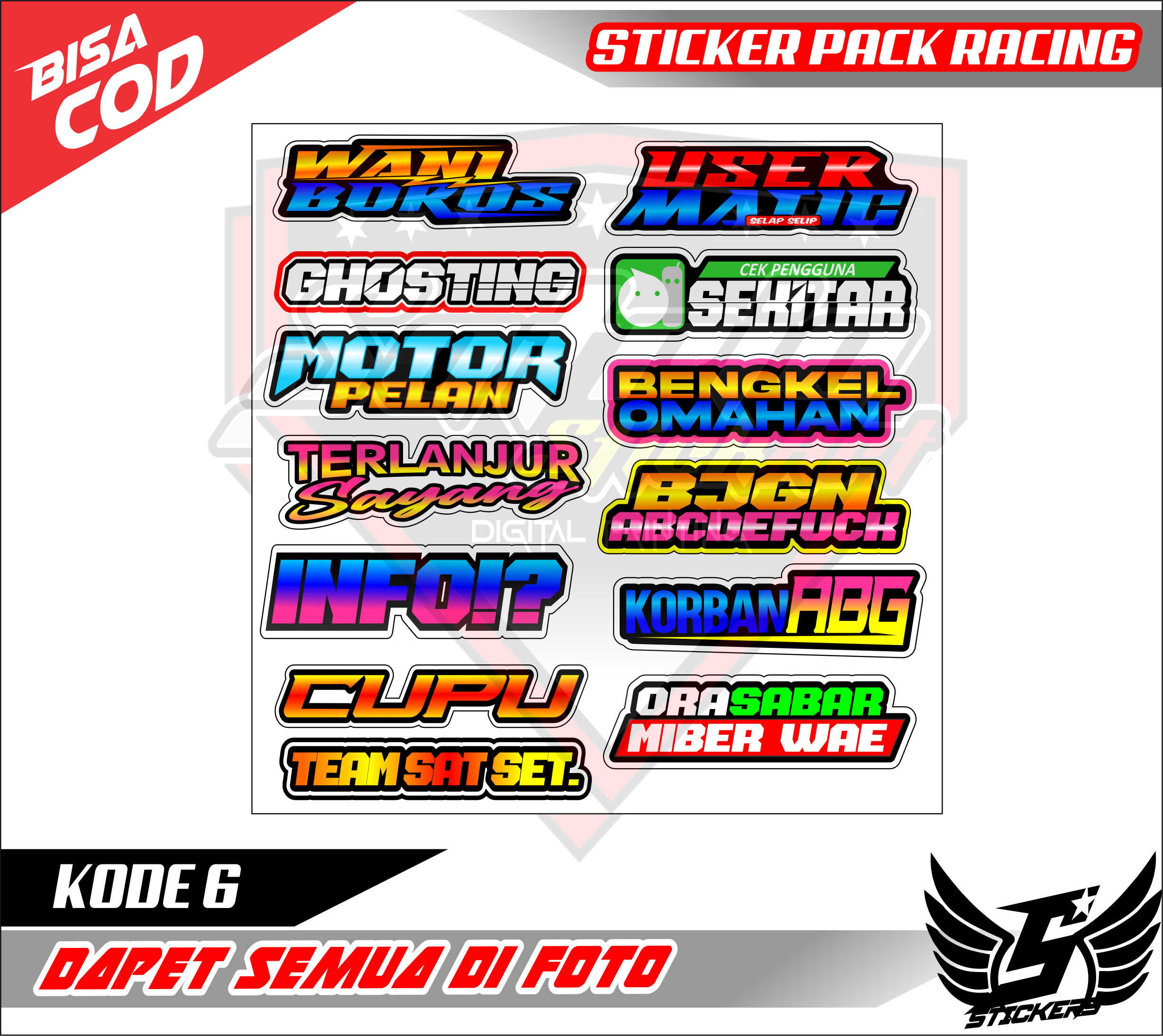 STIKER PACK KATA KATA RACING LENGKAP STIKER PACK SPONSOR RACING STIKER ...