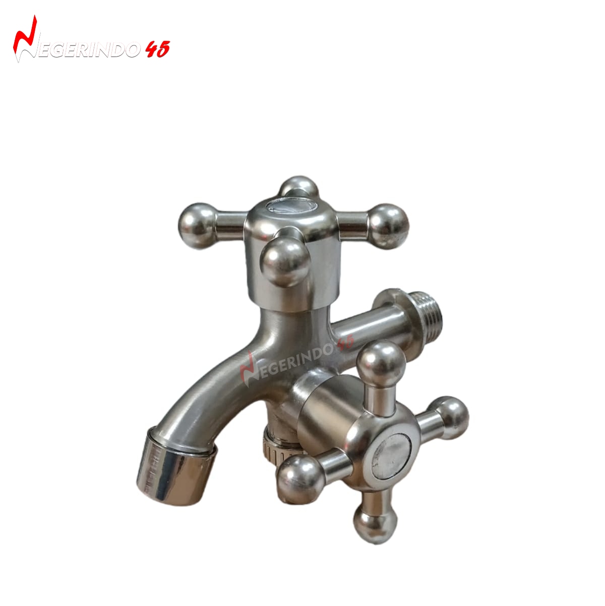 STAINLESS KERAN KRAN AIR BALING CABANG 2 KRAN TEMBOK TAMAN CABANG | Lazada Indonesia
