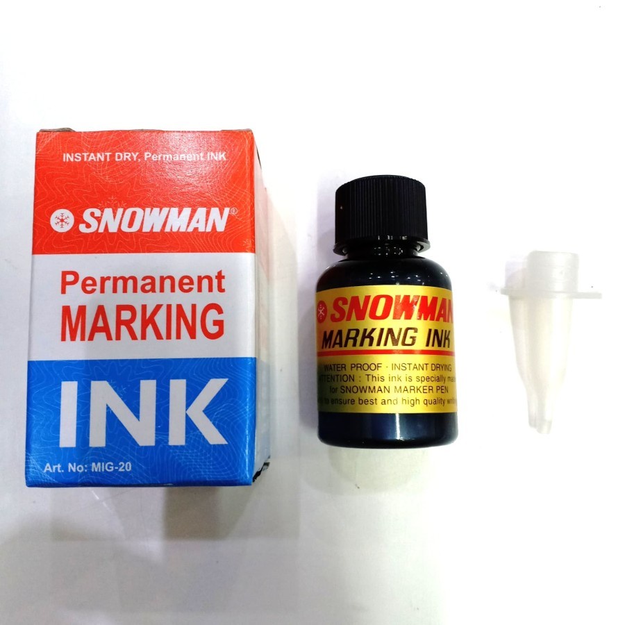 Isi Tinta Spidol / Refill Ink permanent Marking Snowman Ori | Lazada ...