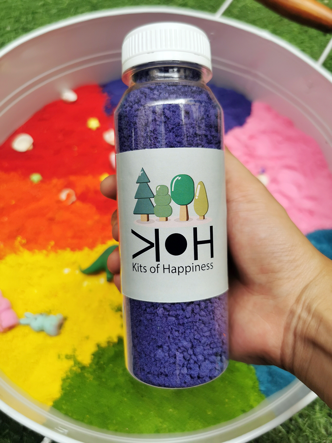 EDIBLE sand rainbow pasir mainan yang bisa dimakan - sensory play ...