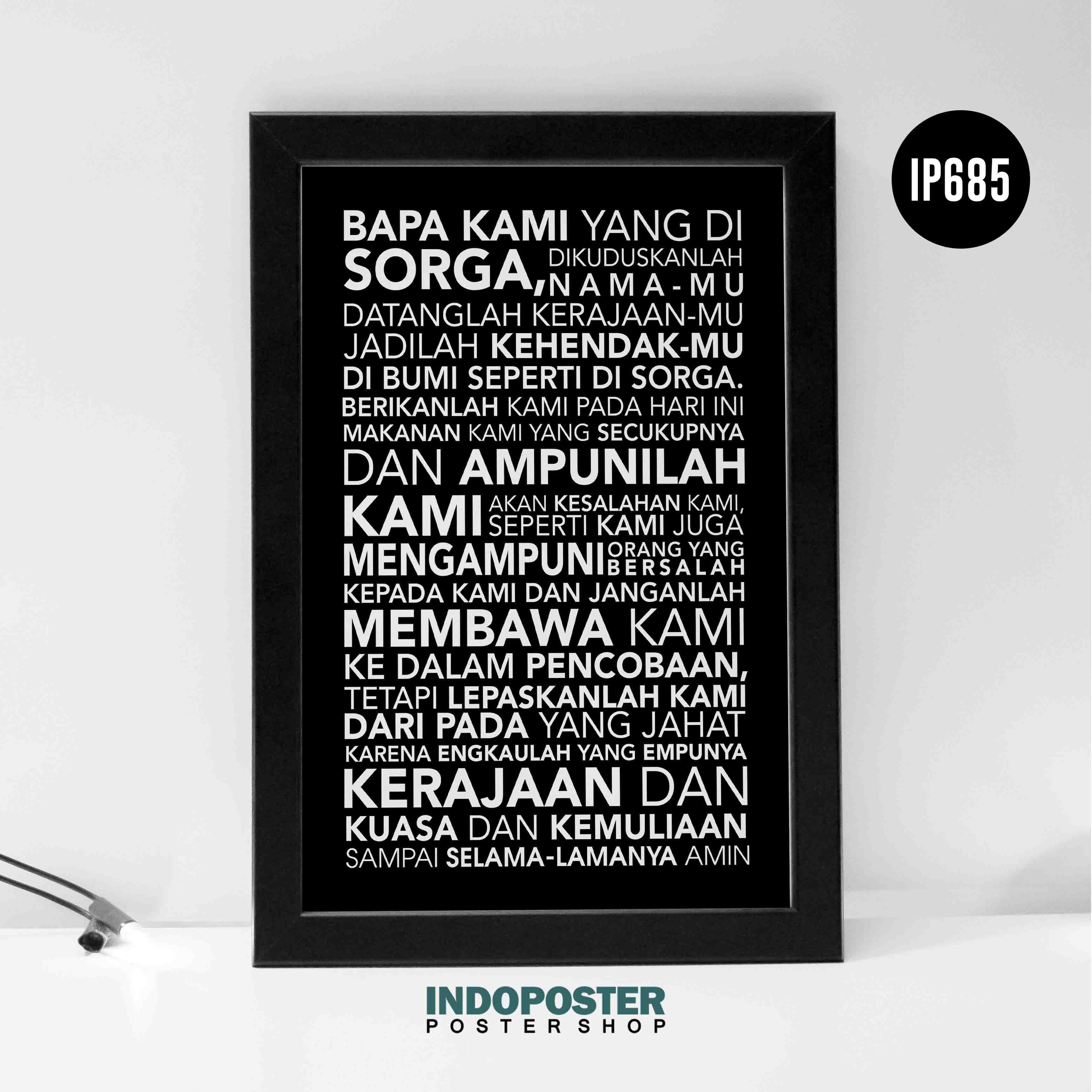 Poster Hiasan Dinding Rohani Doa Bapa Kami A4 30X20cm | Lazada Indonesia