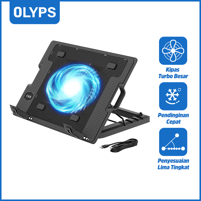 【OLYPS】Cooling Pad Laptop Gaming Kipas Fan Pendingin Laptop Portable ...