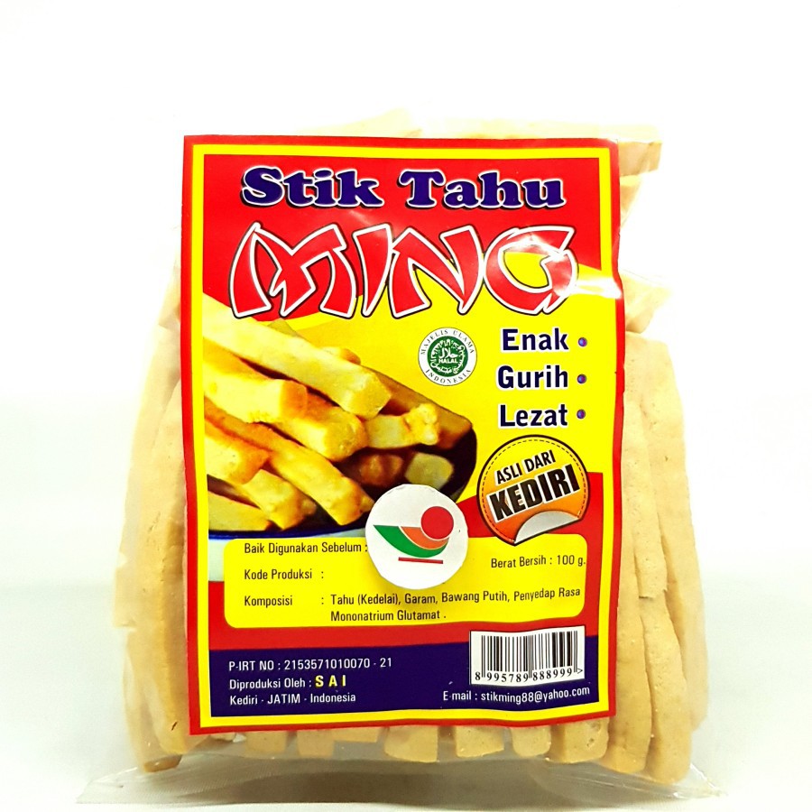 MING STIK TAHU 100gr | TOFU STICK SAI OLEH OLEH KHAS KEDIRI JAWA TIMUR ...