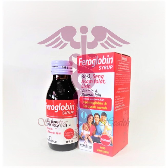 Asli Feroglobin Syrup 100 ml / Untuk Pembentukan Hemoglobin & Sel Darah ...