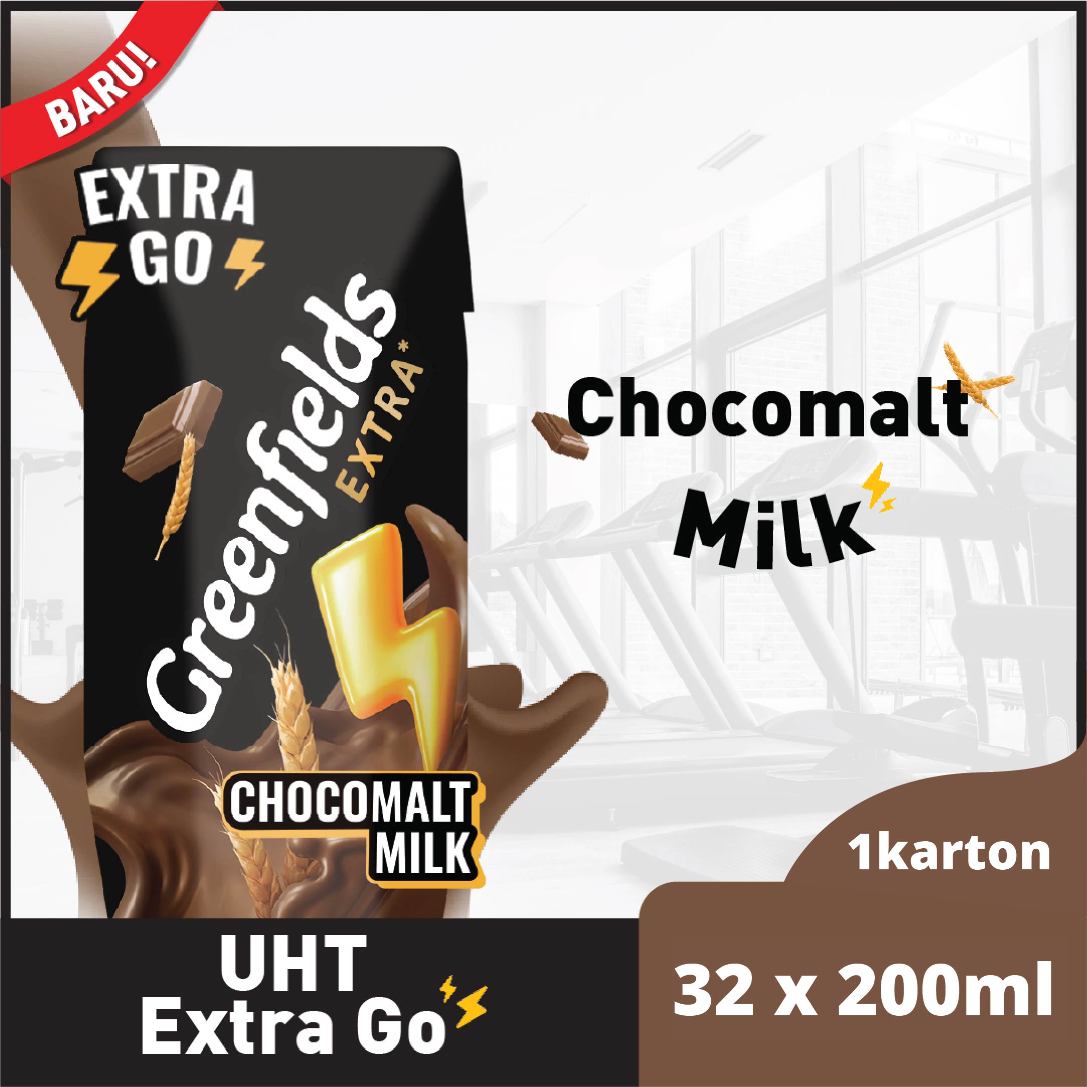 Greenfields UHT Extra Go – Chocomalt Milk 200ml x 32 pcs (1 Karton ...