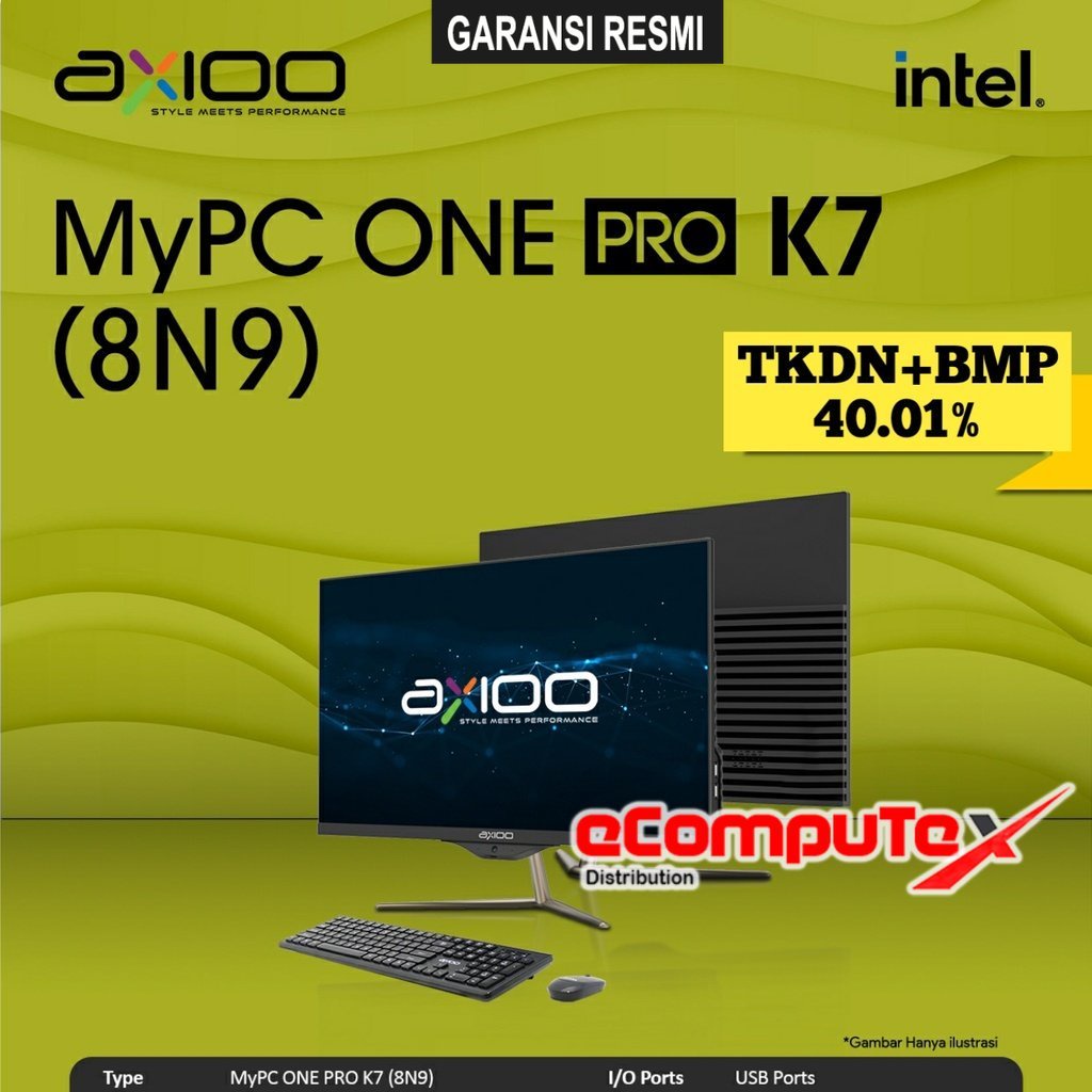 PC AIO AXIOO MYPC ONE PRO K7 (8N9-5) i7-1165G7 8GB 1TB 21.5"FHD WIN10 TKDN GARANSI RESMI ...