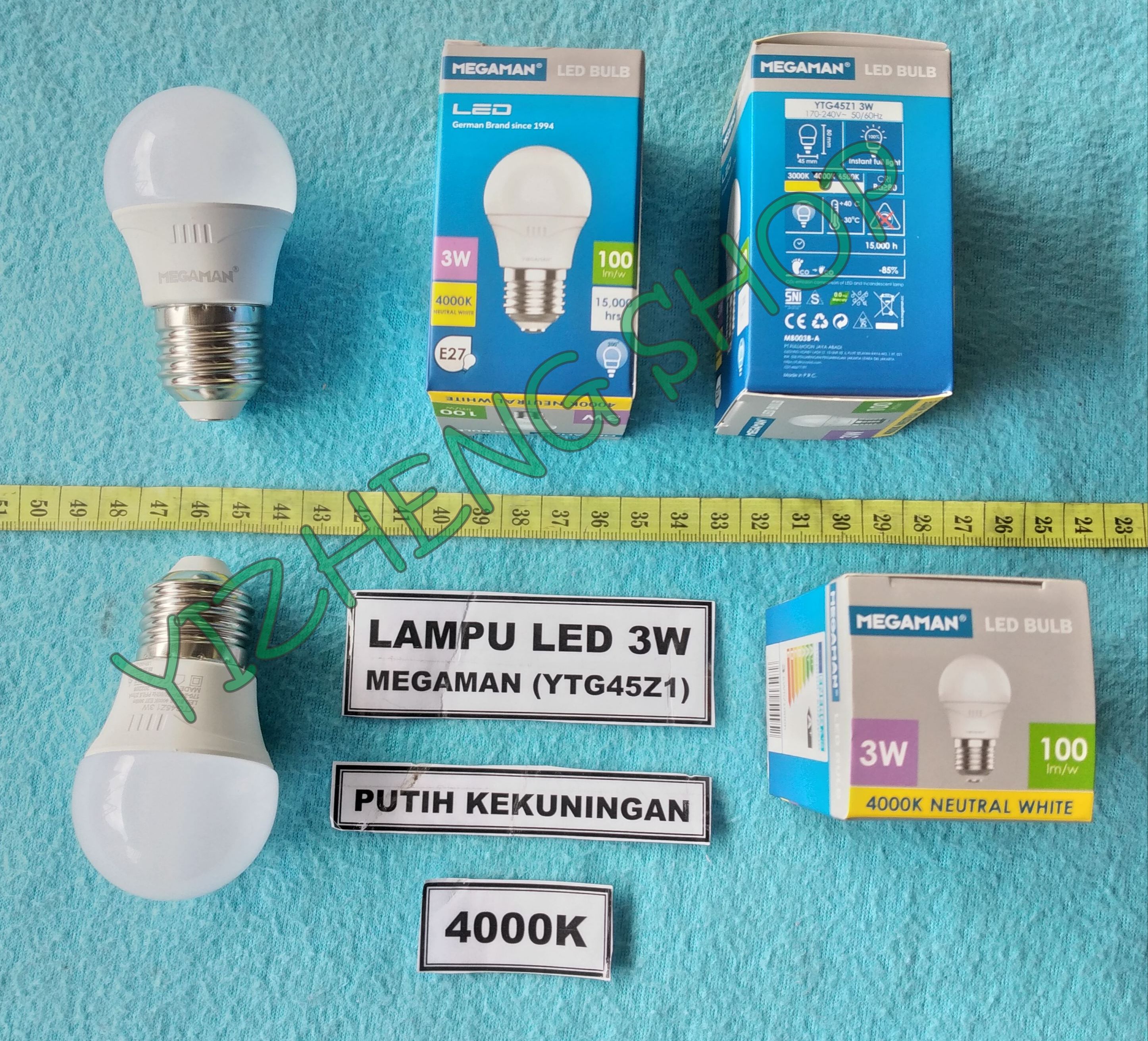 LAMPU LED 3W MEGAMAN 4000K PUTIH KEKUNINGAN YTG45Z1 | Lazada Indonesia
