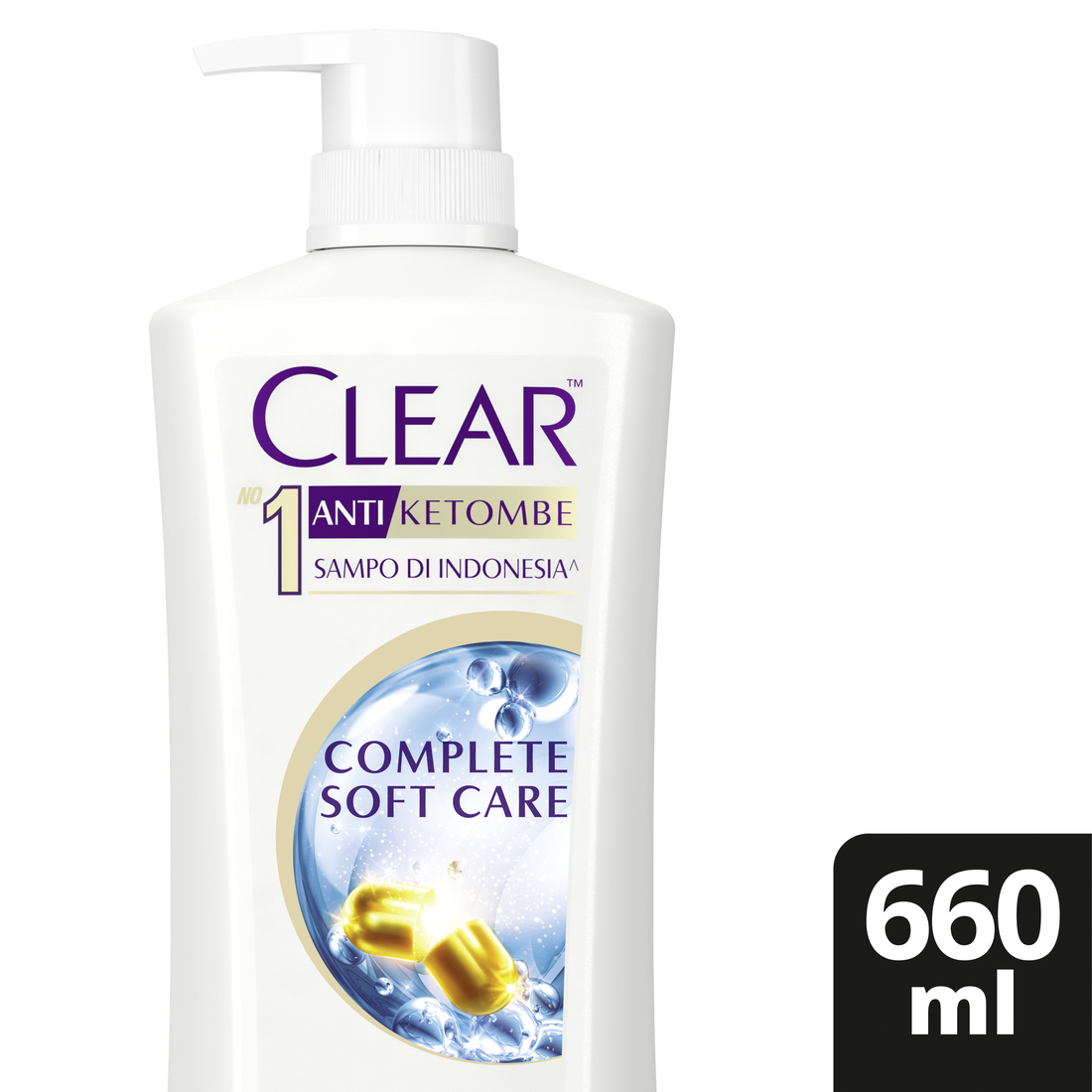 Clear Shampo Anti Ketombe Complete Soft Care Bersih total dengan Vitamin 660ML | Lazada Indonesia