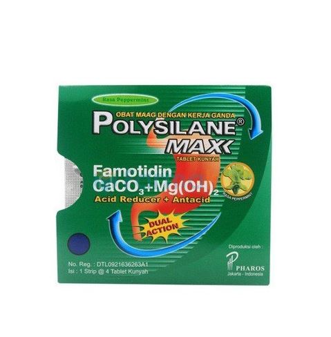 POLYSILANE MAX STRIP ISI 4 MINT FAMOTIDINE MAAG GASTRITIS ASAM LAMBUNG ...