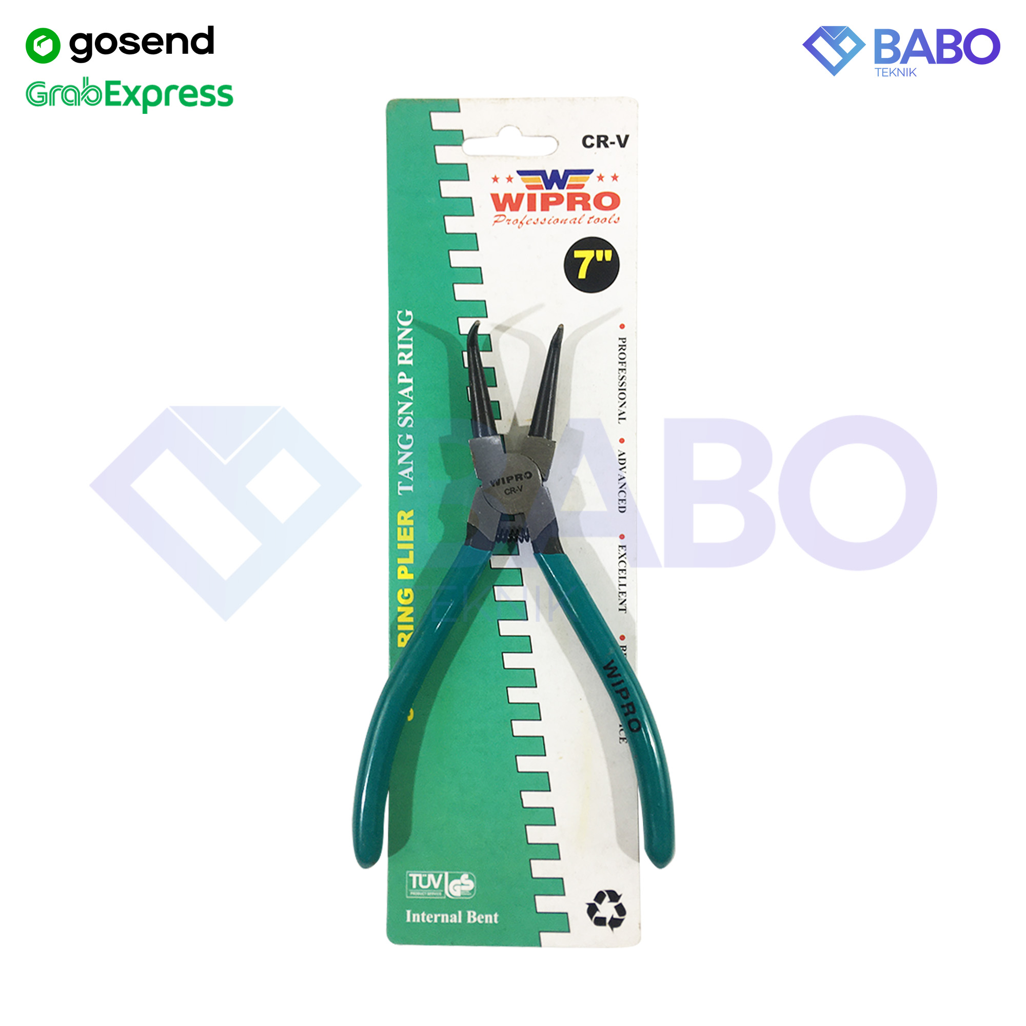 WIPRO Tang Snap Ring Tutup Bengkok (IB) 7 INCH / Internal Bent 7 ...
