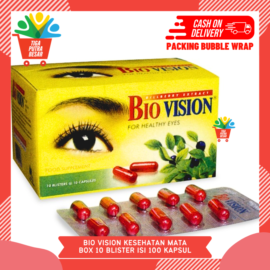 BIO VISION KESEHATAN MATA BOX 10 BLISTER 100 KAPSUL / BIOVISION ...