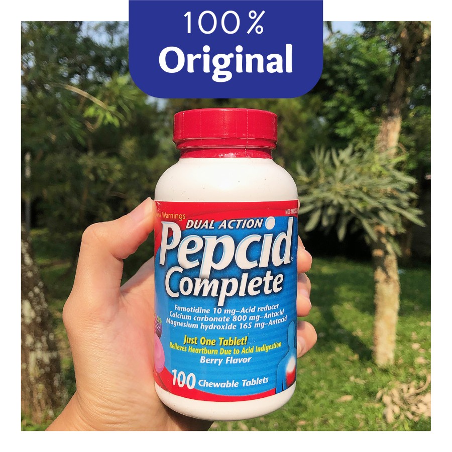 (ORIGINAL) Pepcid Dual Action Complete Chewable Tablets - Cool Mint ...