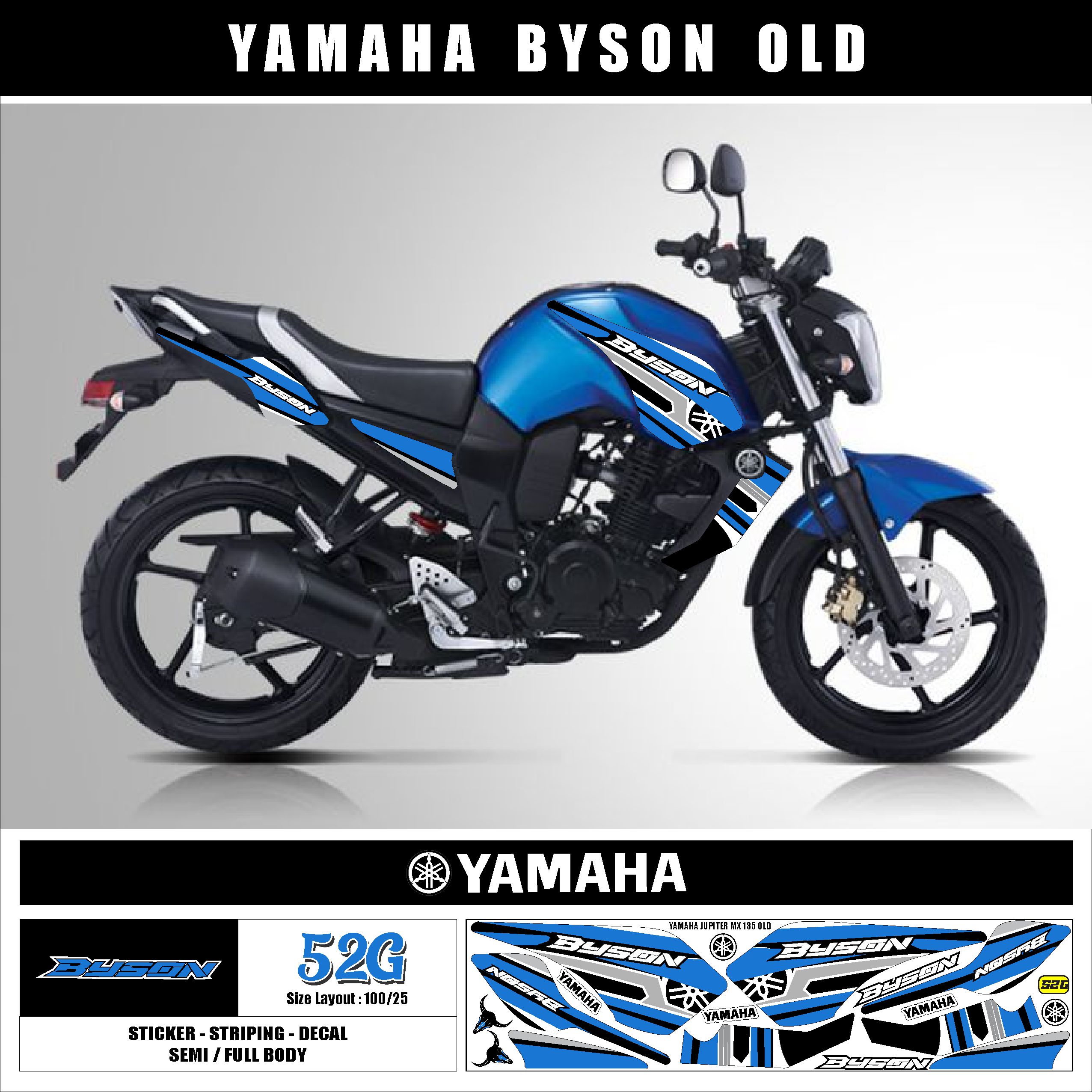 Stiker Striping Decal Yamaha Byson Old Variasi AR-52 | Lazada Indonesia