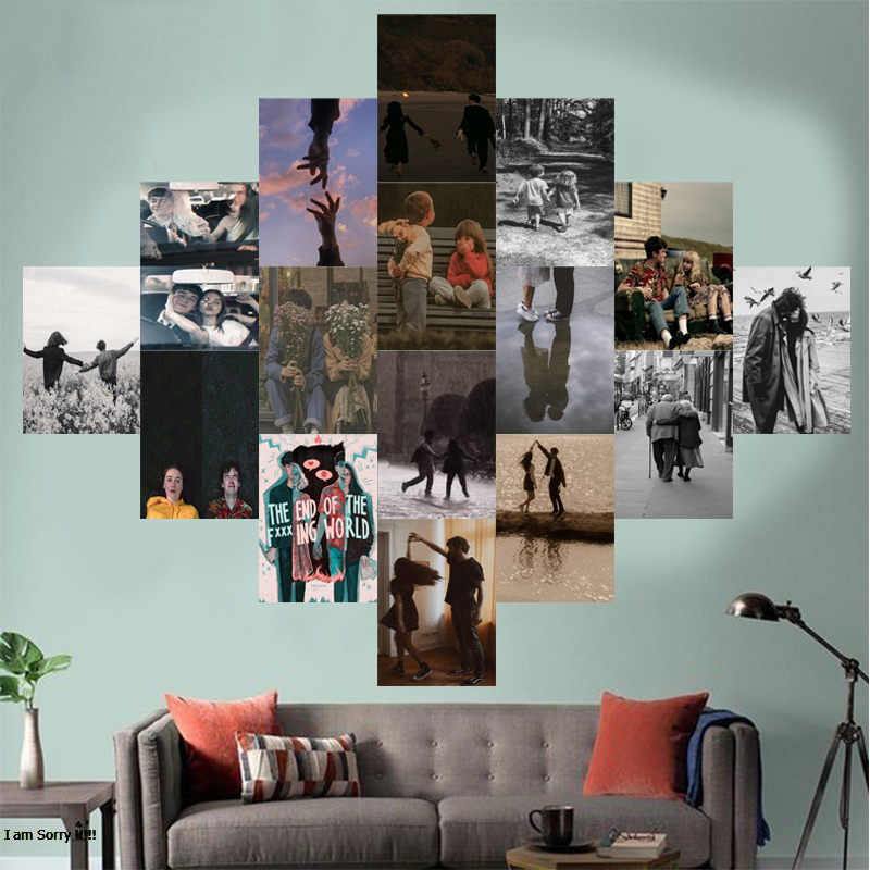 (isi 16pcs) poster dinding aesthetic tema hitam putih aesthetic desain ...