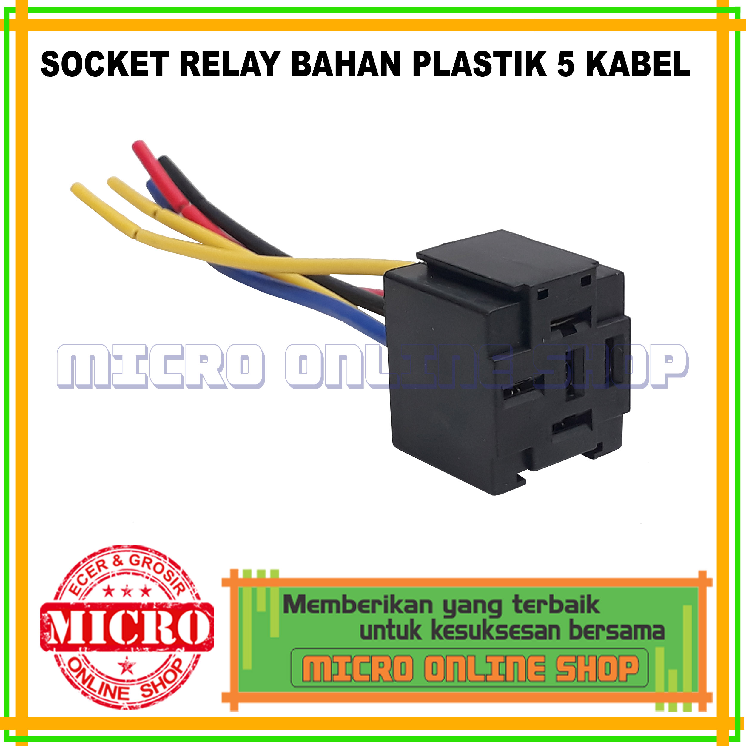 Socket Relay Bahan Plastik 5 Kabel Soket Relay Mobil Motor 5 Kaki ...