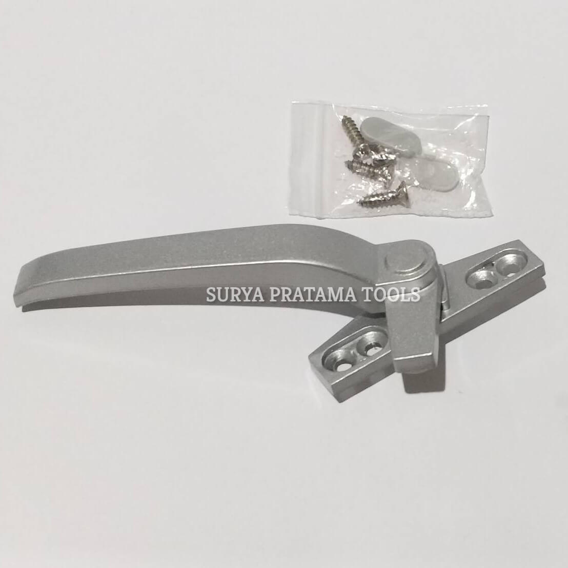KUNCI JENDELA / RAMBUNCIS JENDELA ALUMINIUM SILVER PUTIH WELDOM ...