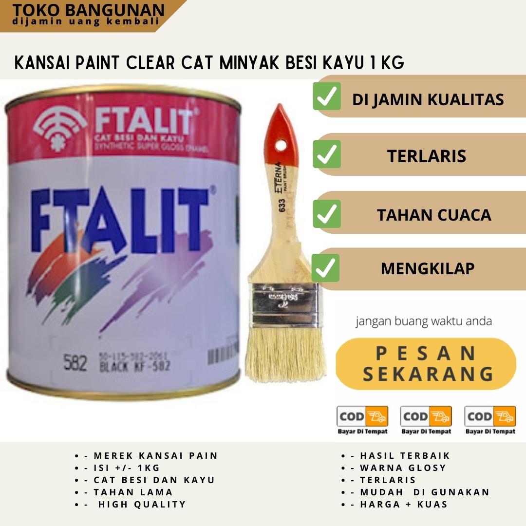 PLITUR VERNIS PLITUR KAYU MENGKILAP SIAP PAKAI FTALITE CAT MINYAK GLOSY ...